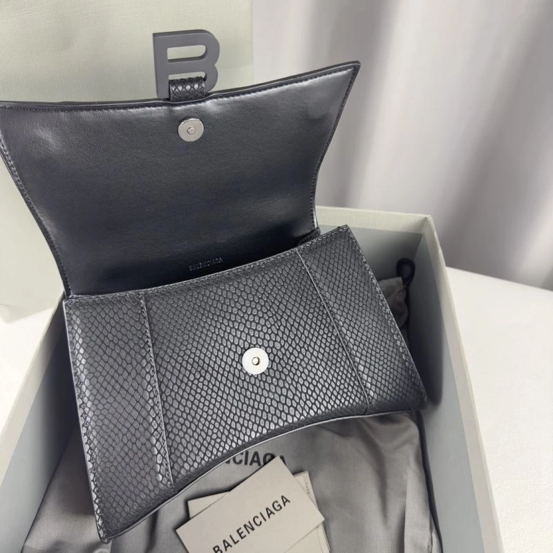 1:1 copy Balenciaga Hourglass Crocodile-Patterned Bag - S Size