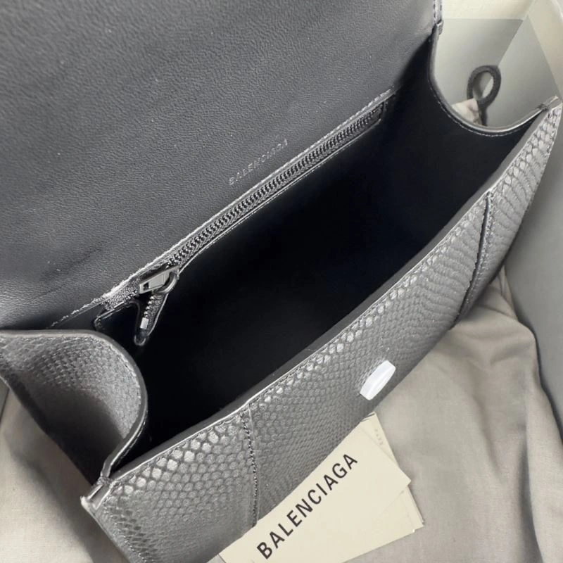 1:1 copy Balenciaga Hourglass Crocodile-Patterned Bag - S Size