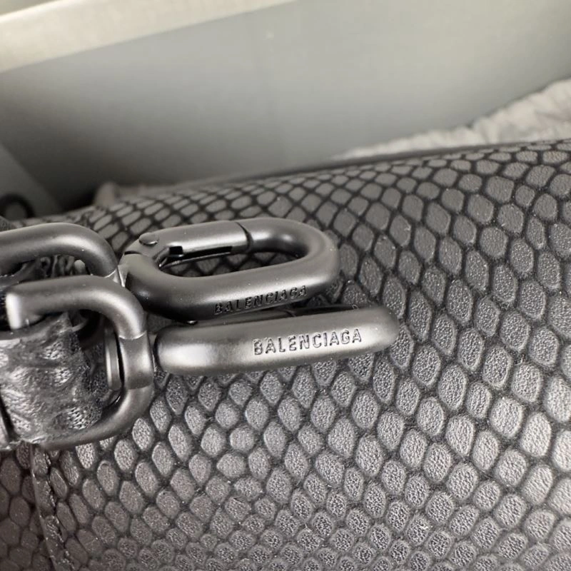 1:1 copy Balenciaga Hourglass Crocodile-Patterned Bag - S Size