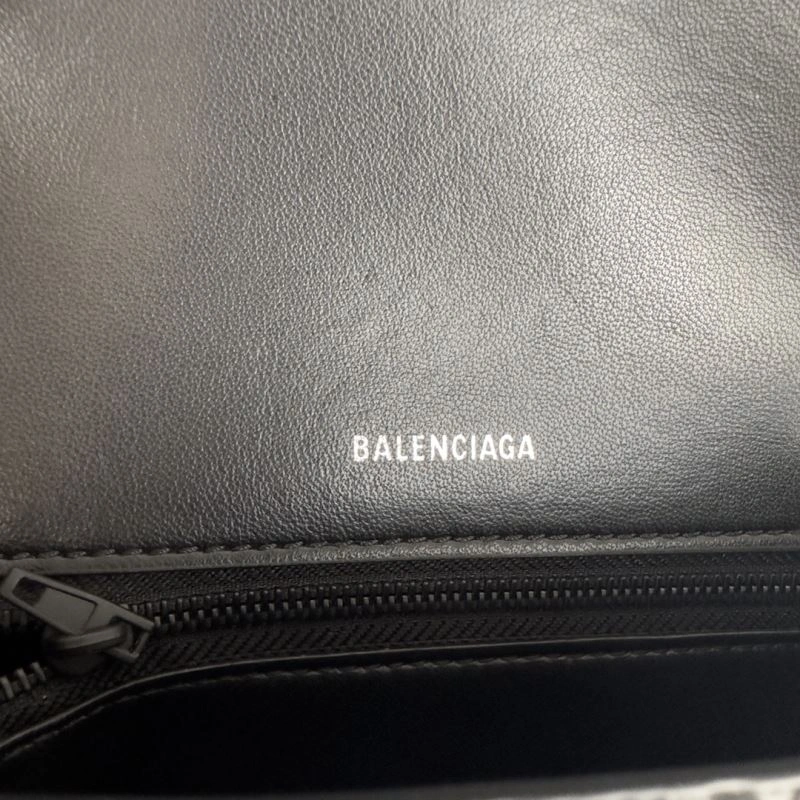 1:1 copy Balenciaga Hourglass Crocodile-Patterned Bag - S Size