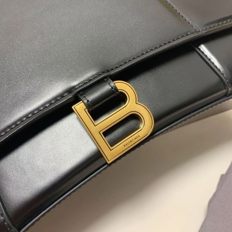 Brand-original Balenciaga Hourglass Large 27cm Smooth Box Leather Bag