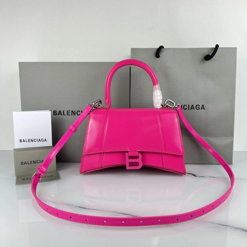 Balenciaga Hourglass Magenta Plain Bag - Iconic Design