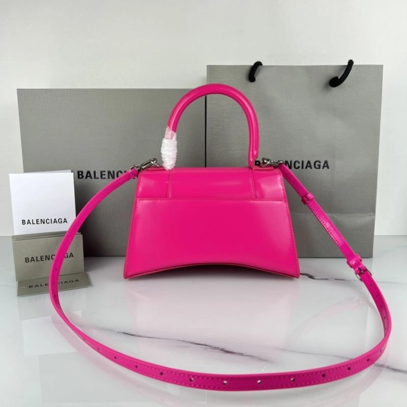 Official Balenciaga Hourglass Magenta Plain Bag - Iconic Design