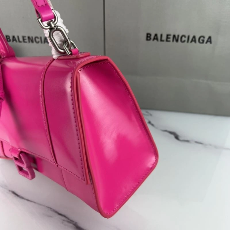 Official Balenciaga Hourglass Magenta Plain Bag - Iconic Design