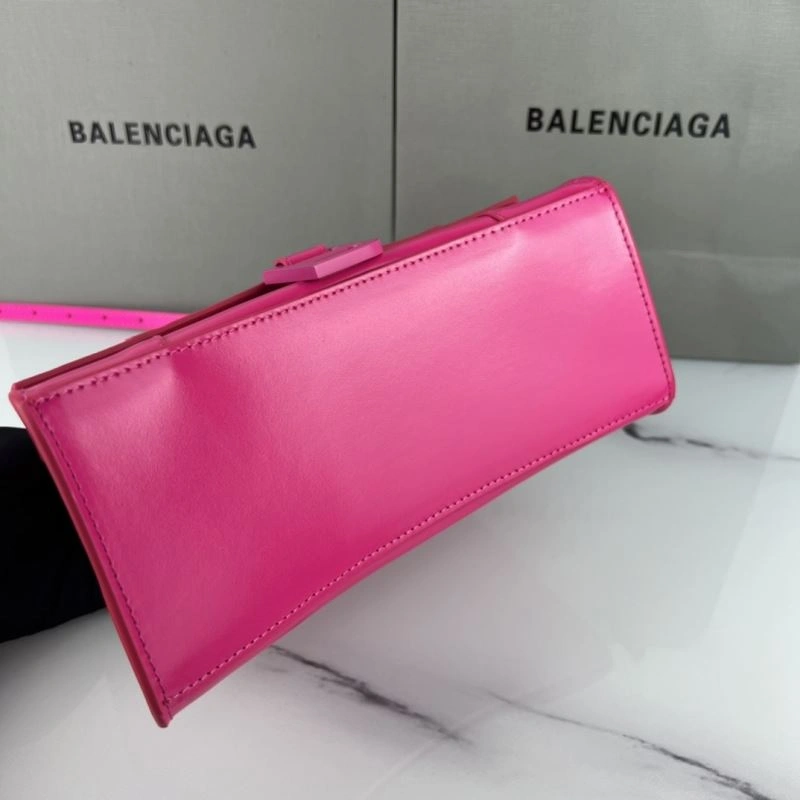 Official Balenciaga Hourglass Magenta Plain Bag - Iconic Design