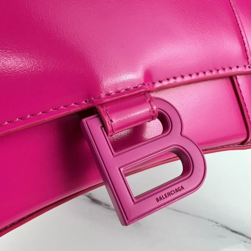 Official Balenciaga Hourglass Magenta Plain Bag - Iconic Design