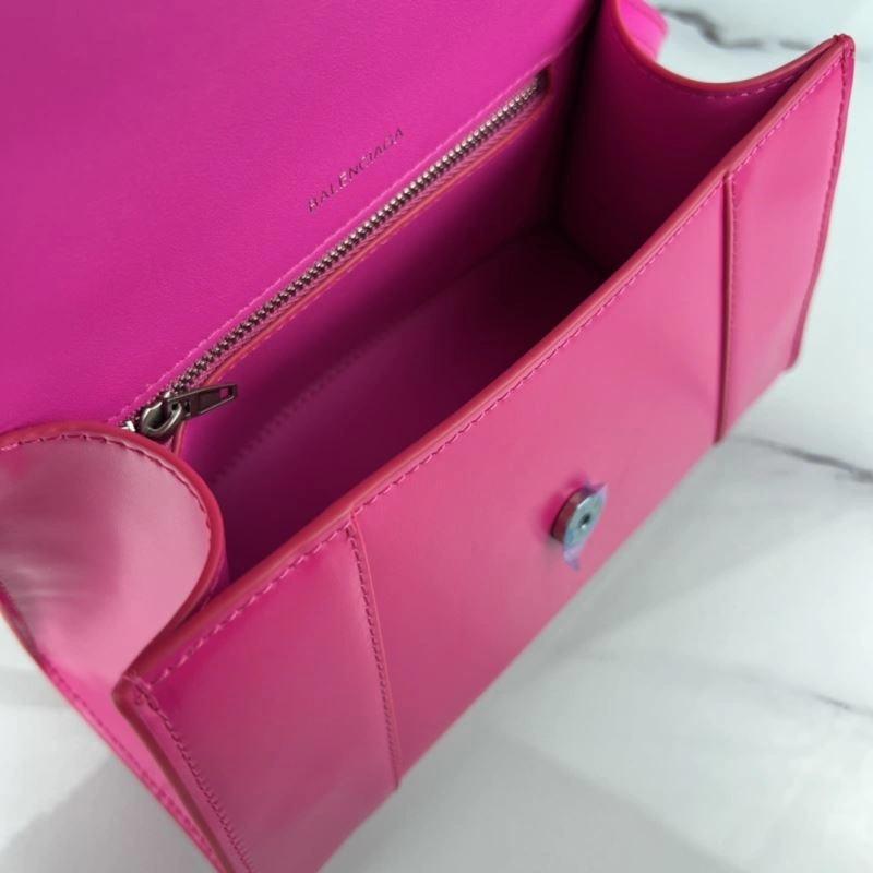 Official Balenciaga Hourglass Magenta Plain Bag - Iconic Design