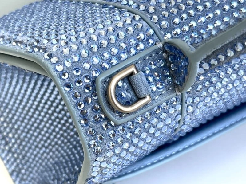 Accurate model Balenciaga Hourglass Water Blue Rhinestone Bag