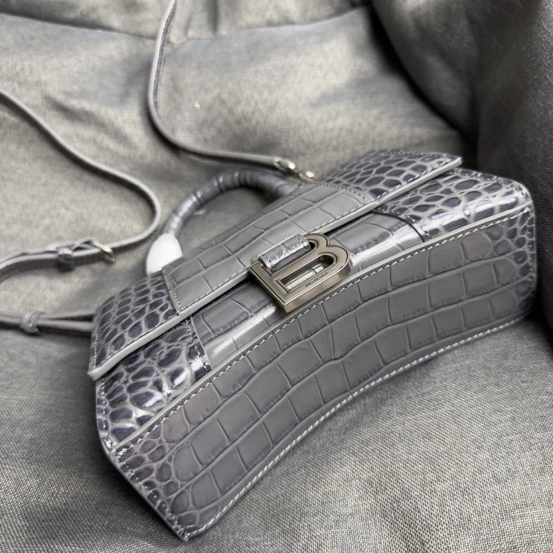 Perfect replica Balenciaga Hourglass XS Bag - Carbon Gray Crocodile Pattern