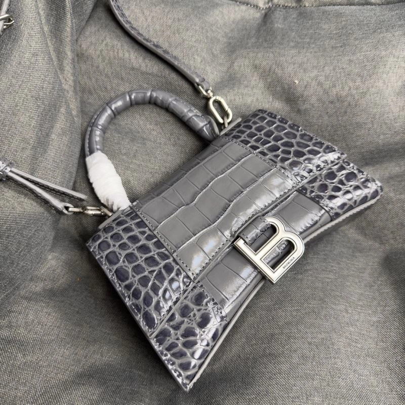 Perfect replica Balenciaga Hourglass XS Bag - Carbon Gray Crocodile Pattern