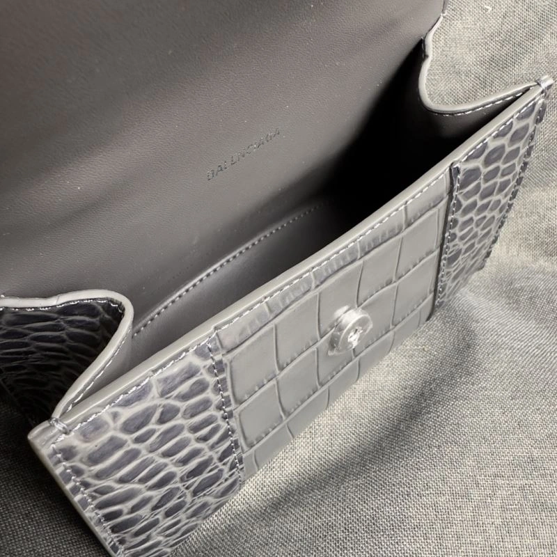 Perfect replica Balenciaga Hourglass XS Bag - Carbon Gray Crocodile Pattern