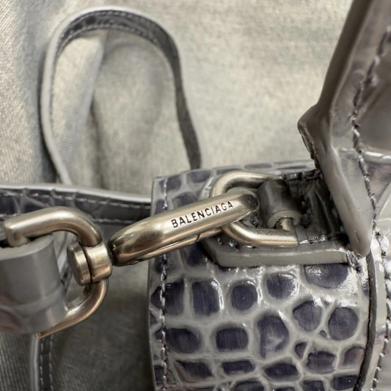 Perfect replica Balenciaga Hourglass XS Bag - Carbon Gray Crocodile Pattern