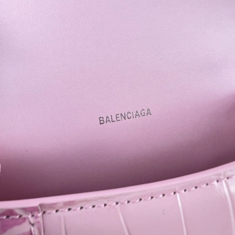 Affordable Balenciaga Hourglass XS Cherry Blossom Pink Crocodile Bag