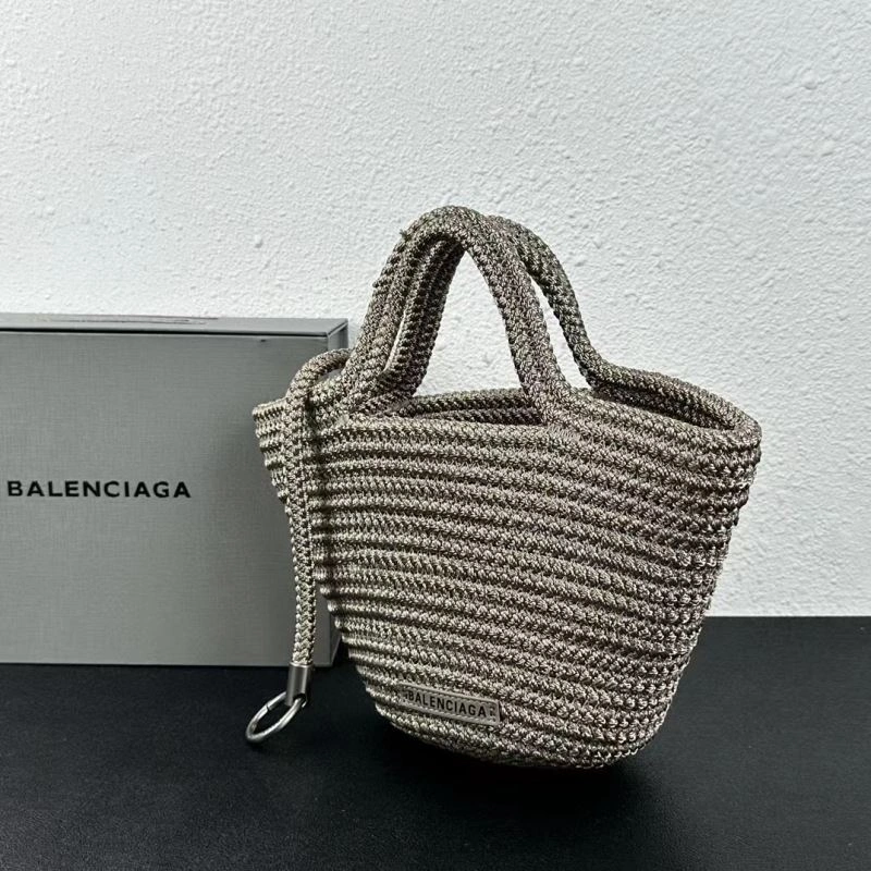 Balenciaga IBIZA Woven Nylon Rope Basket Bag