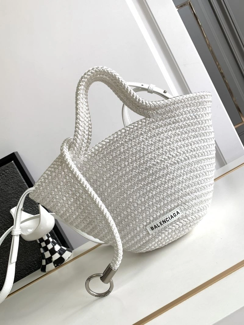 Balenciaga Ibiza Fan-Shaped Nylon Rope Basket Bag