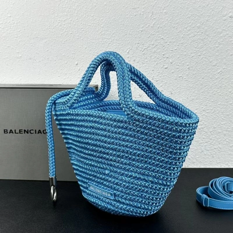 Real Balenciaga Ibiza Woven Nylon Rope Basket Bag - Summer Chic