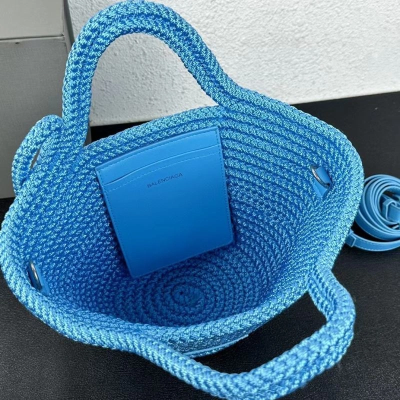 Real Balenciaga Ibiza Woven Nylon Rope Basket Bag - Summer Chic