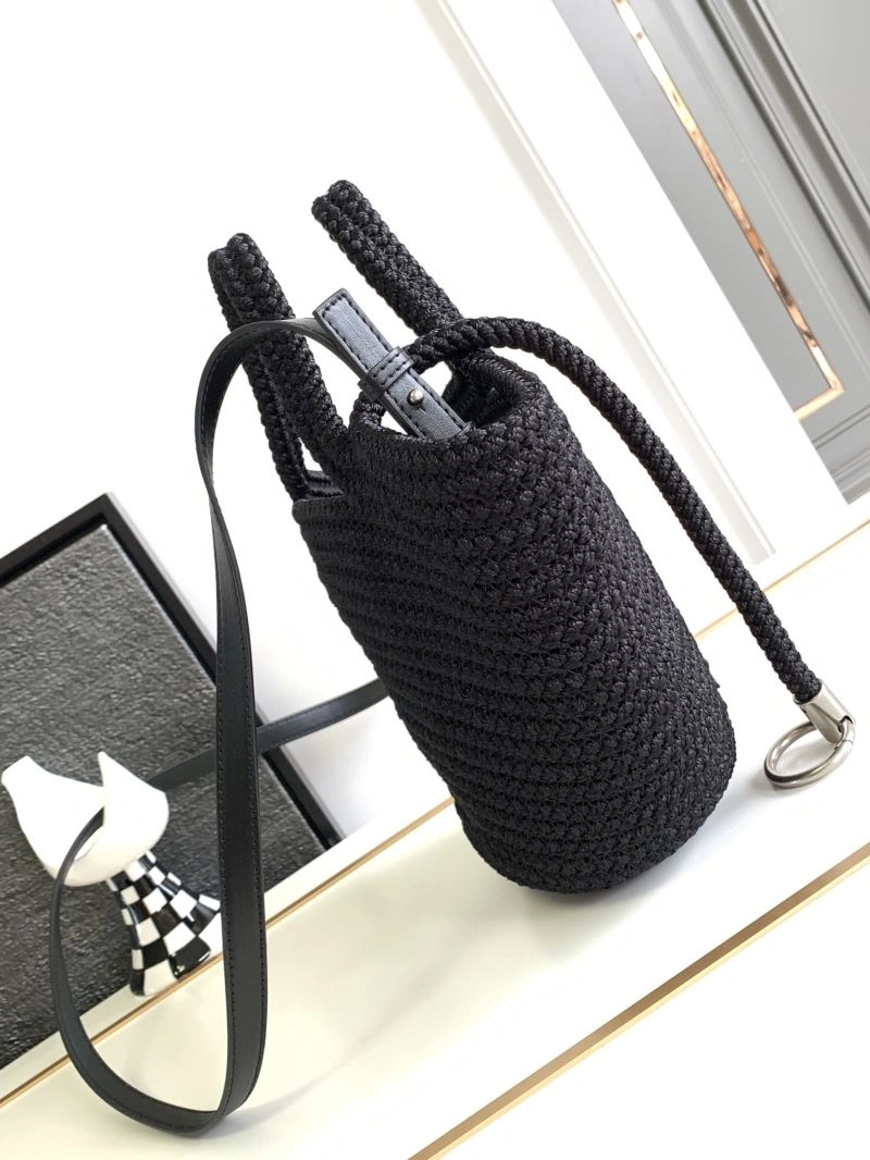 Exact replica Balenciaga Ibiza Woven Nylon Rope Basket Bag