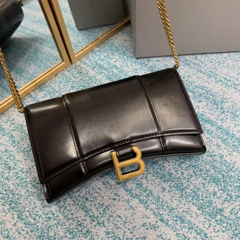 Legit Balenciaga Iconic Hourglass Chain Bag with Gold Buckle