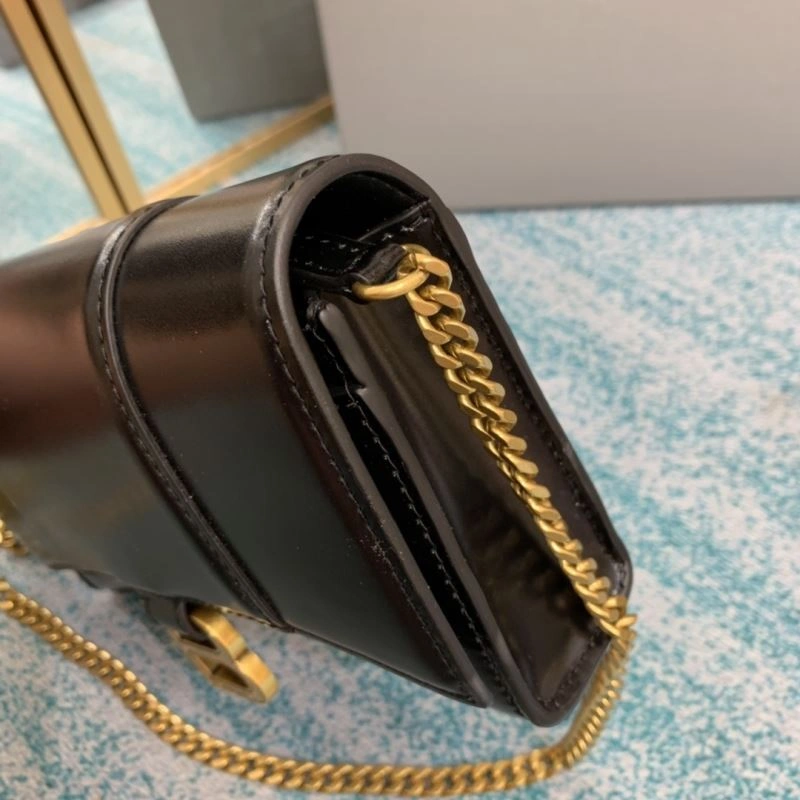 Legit Balenciaga Iconic Hourglass Chain Bag with Gold Buckle