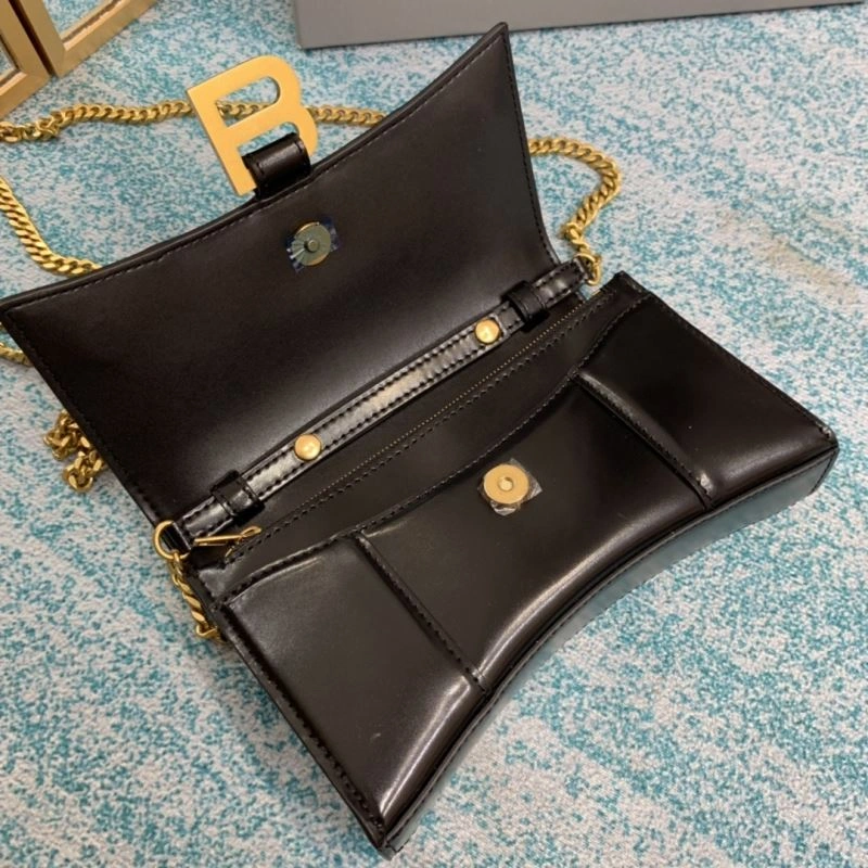 Legit Balenciaga Iconic Hourglass Chain Bag with Gold Buckle