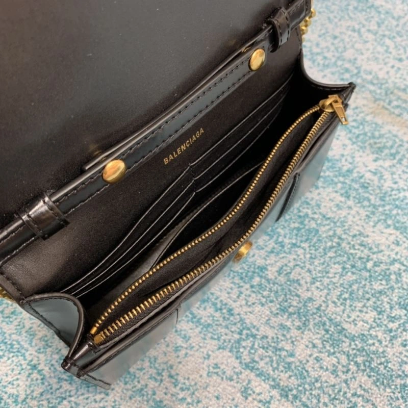 Legit Balenciaga Iconic Hourglass Chain Bag with Gold Buckle