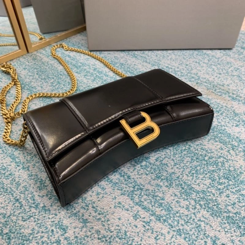 Legit Balenciaga Iconic Hourglass Chain Bag with Gold Buckle