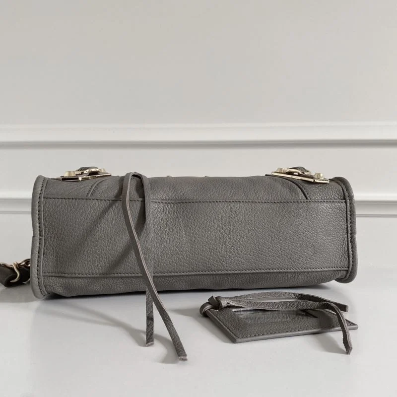 Discounted Balenciaga Italian Goat Leather Motorcycle Bag with Gold Studs