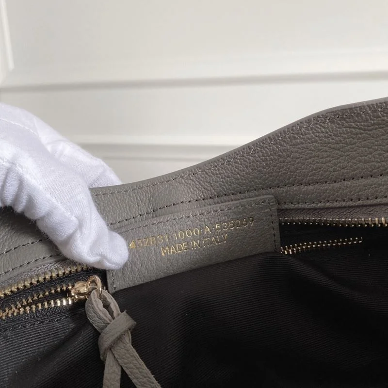 Discounted Balenciaga Italian Goat Leather Motorcycle Bag with Gold Studs