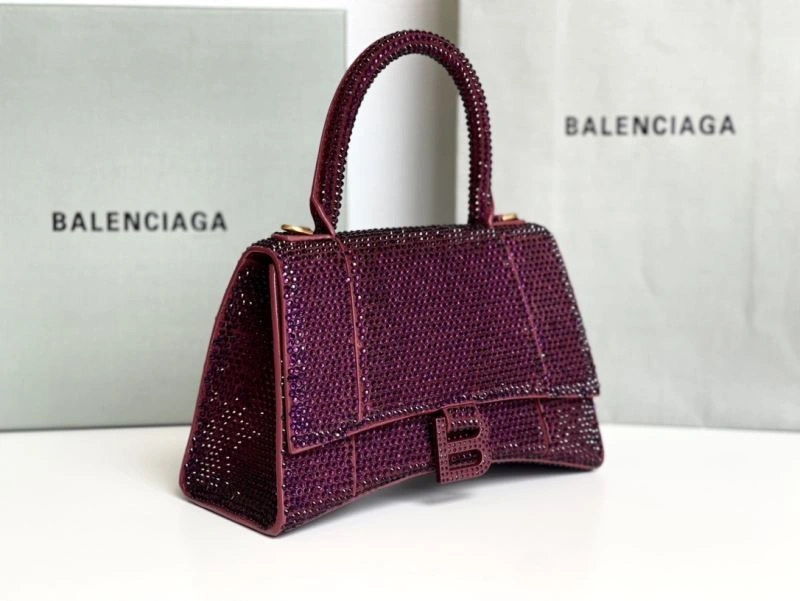 Legit Balenciaga Jujube Red Hourglass Diamond Bag - Luxe Elegance