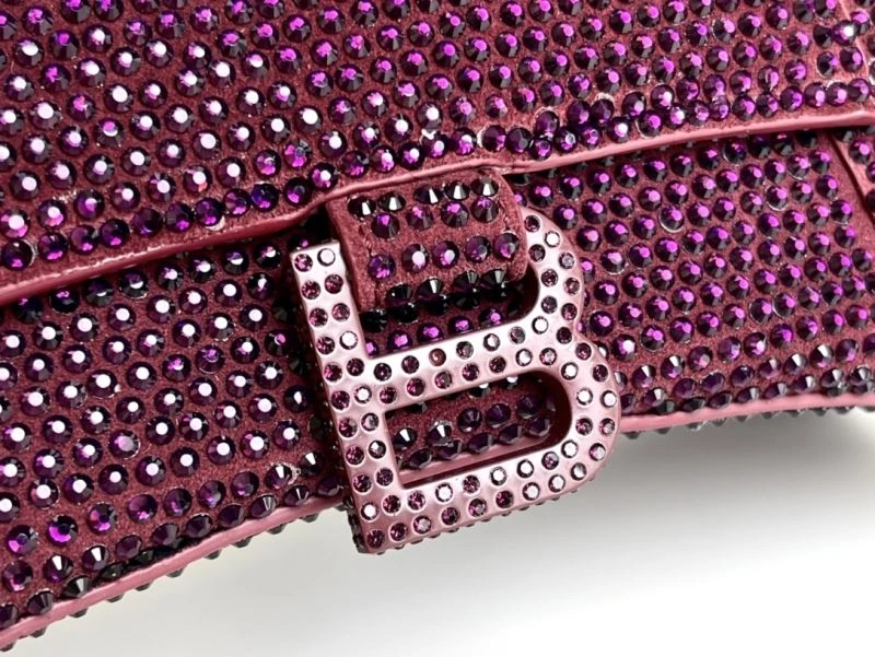 Legit Balenciaga Jujube Red Hourglass Diamond Bag - Luxe Elegance