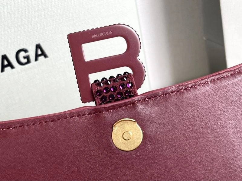 Legit Balenciaga Jujube Red Hourglass Diamond Bag - Luxe Elegance
