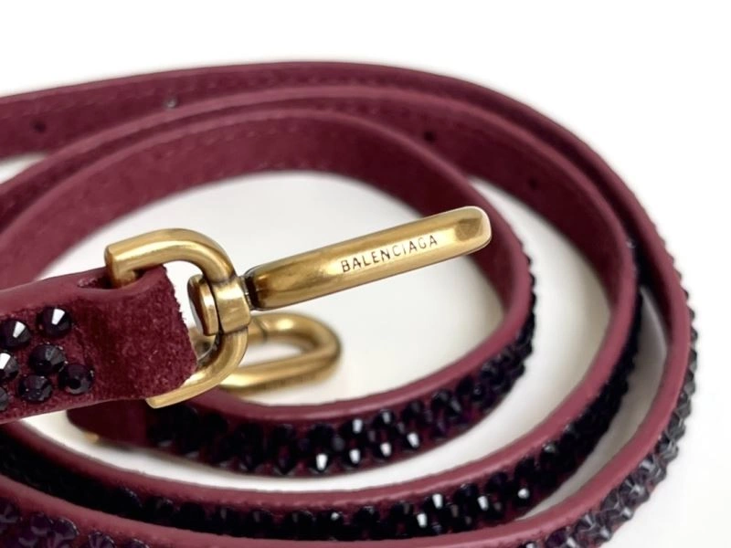 Legit Balenciaga Jujube Red Hourglass Diamond Bag - Luxe Elegance