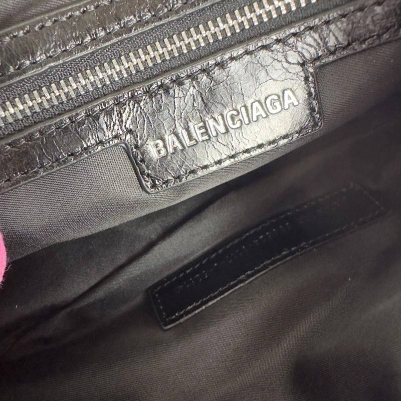 OEM Balenciaga Le Cagole Diamond-Studded Pink Denim Crossbody Bag