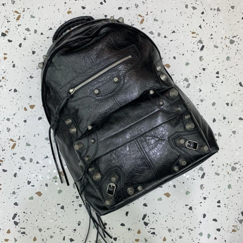 Balenciaga Le Cagole Edgy Studded Backpack - Parisian Chic
