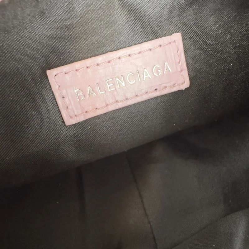 Value-priced Balenciaga Le Cagole Half-Moon Crossbody Bag with Heart Mirror