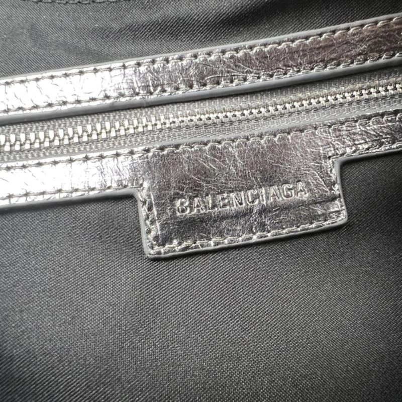 Budget-friendly Balenciaga Le Cagole Half-Moon Dumpling Bag - Silver Edition
