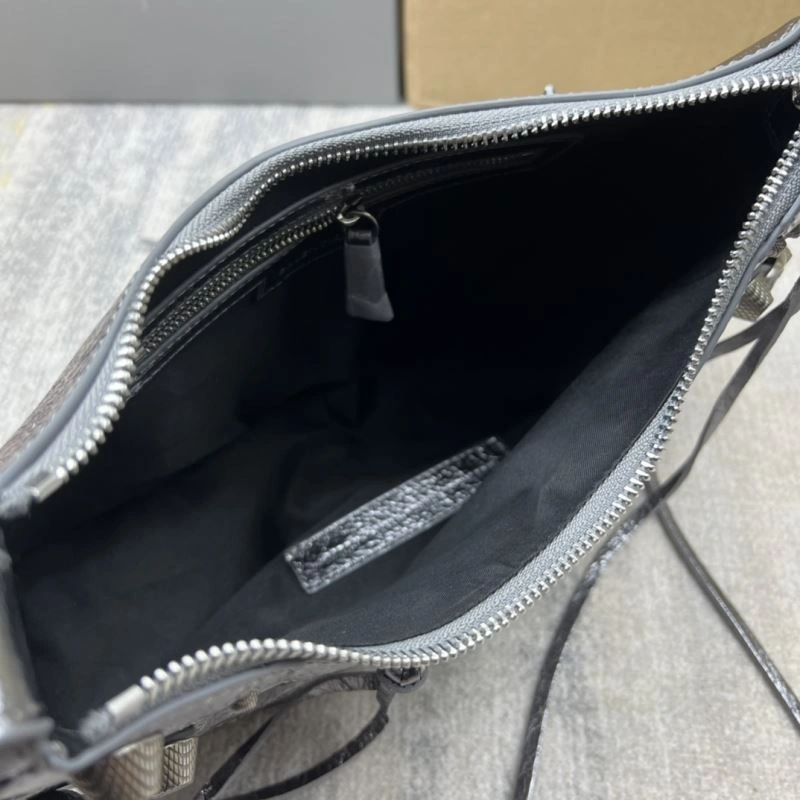 Budget-friendly Balenciaga Le Cagole Half-Moon Dumpling Bag - Silver Edition