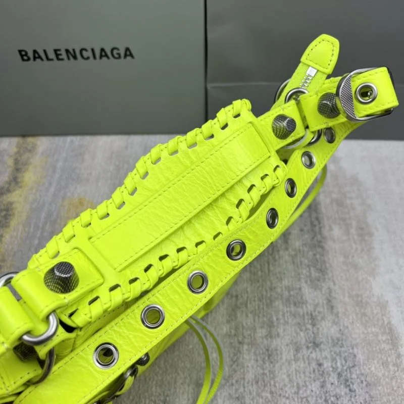 Perfect replica Balenciaga Le Cagole Half-Moon Dumpling Bag in Fluorescent Yellow
