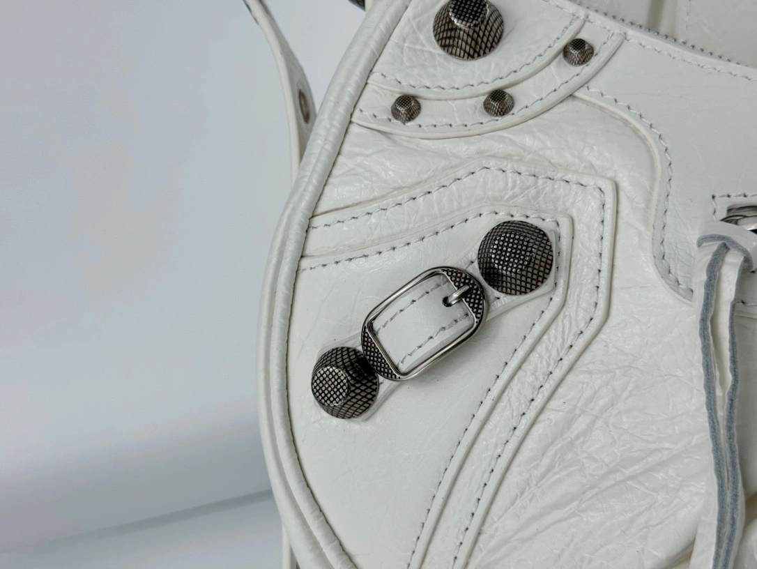 Bargain Balenciaga Le Cagole Half-Moon Dumpling Bag with Silver Buckle