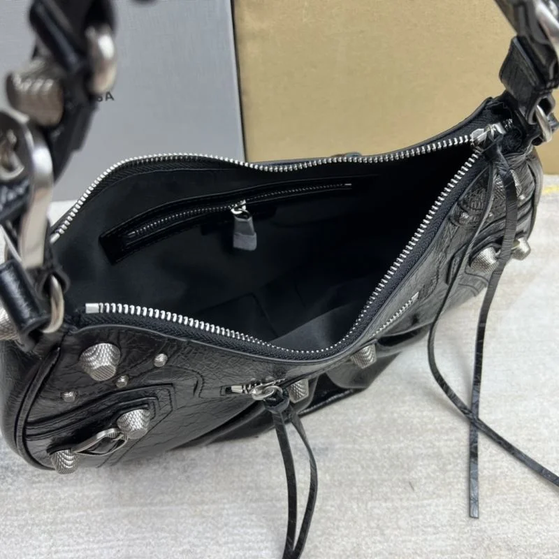 Indistinguishable Balenciaga Le Cagole Half-Moon Leather Dumpling Bag