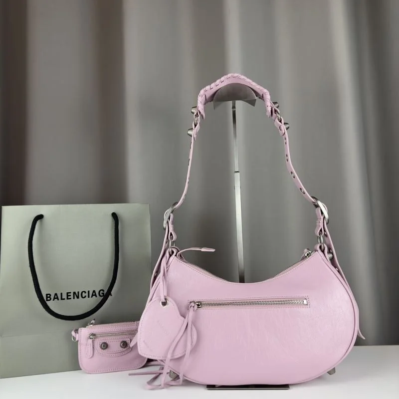Mirror quality Balenciaga Le Cagole Half-Moon Luxe Crossbody Bag