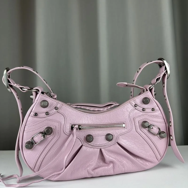 Mirror quality Balenciaga Le Cagole Half-Moon Luxe Crossbody Bag