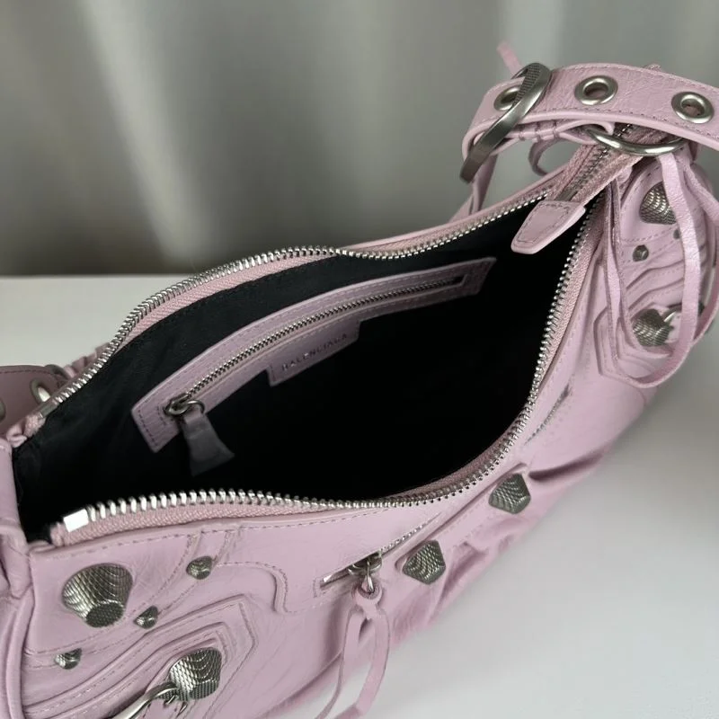 Mirror quality Balenciaga Le Cagole Half-Moon Luxe Crossbody Bag