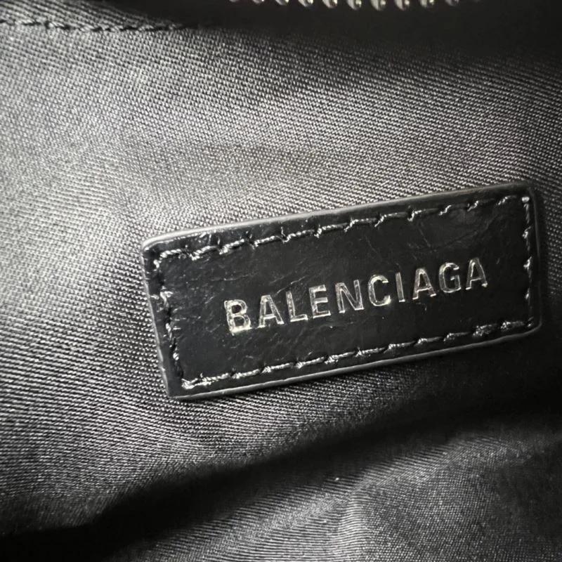 1:1 copy Balenciaga Le Cagole Half-Moon Shoulder Bag in Oil Wax Leather