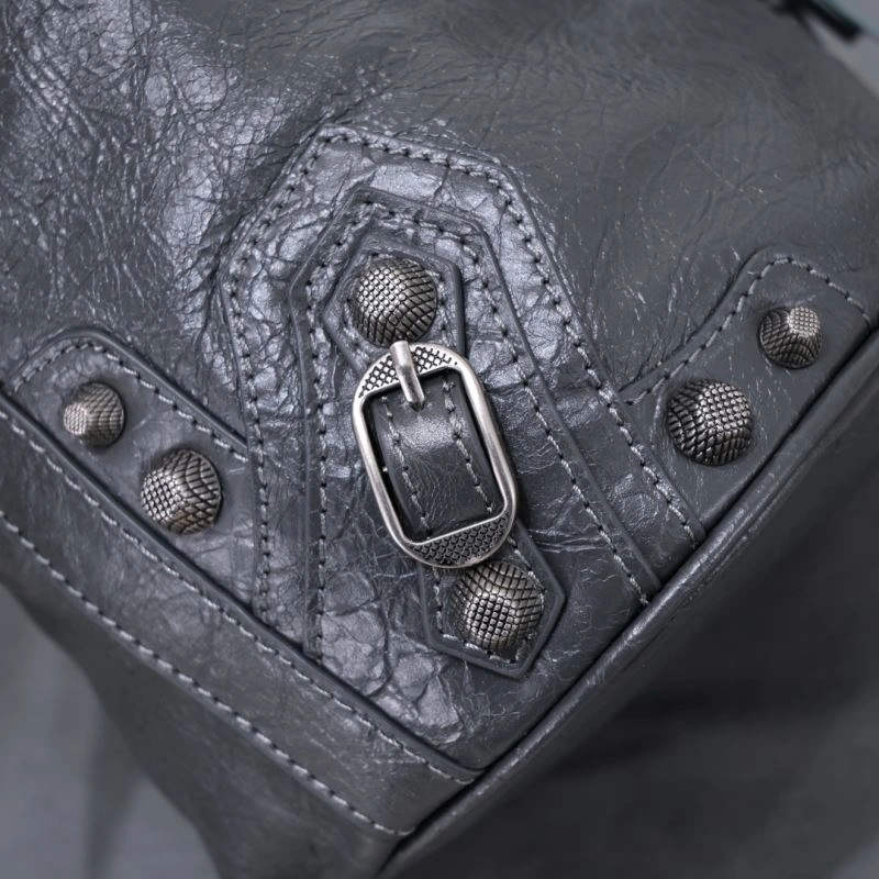 Brand-original Balenciaga Le Cagole Heart-Mirror Bucket Bag in Lambskin