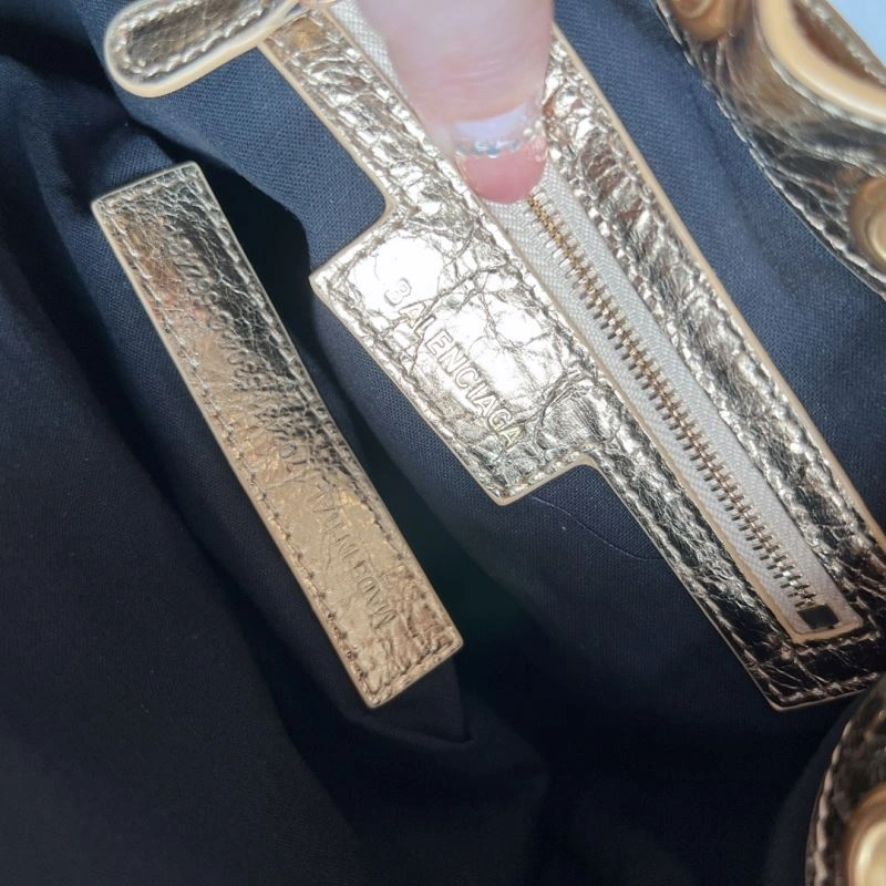 Factory-made Balenciaga Le Cagole Heart-Mirror Bucket Bag in Lambskin