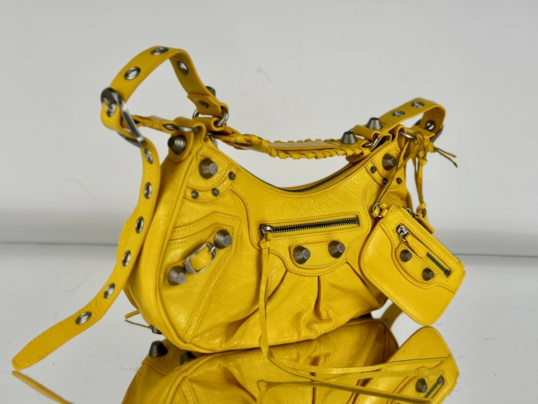Top match Balenciaga Le Cagole Large Half-Moon Dumpling Bag