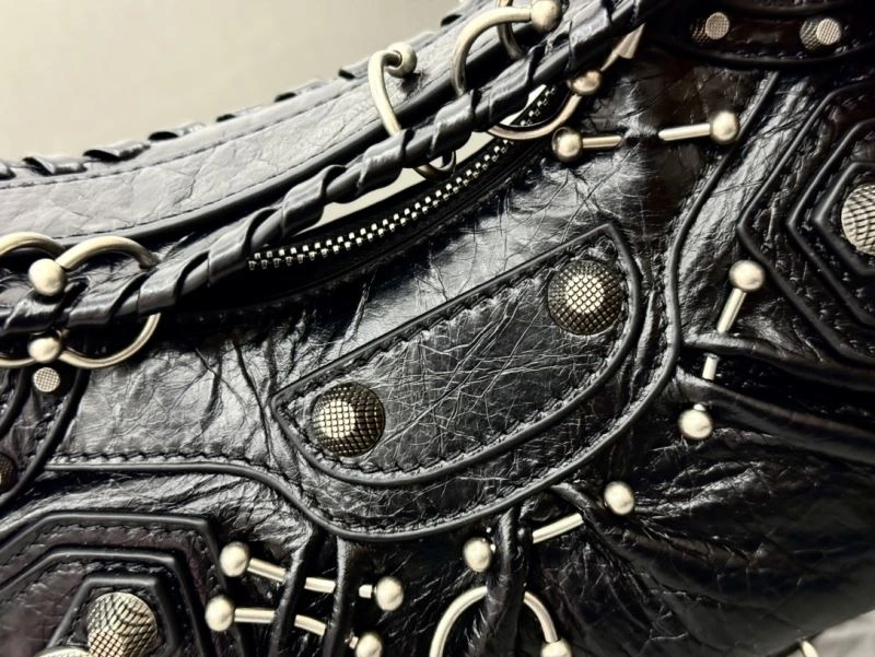 Affordable Balenciaga Le Cagole Limited Edition Studded Moto Bag