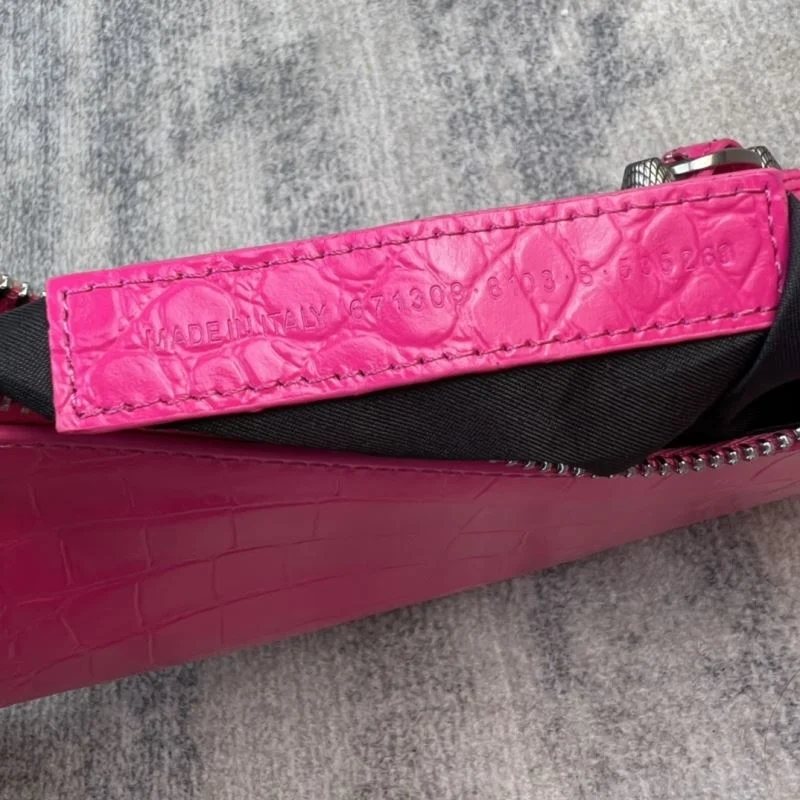 High accuracy Balenciaga Le Cagole Mini Crocodile Half-Moon Bag